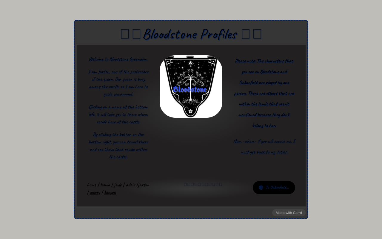 Bloodstone characters